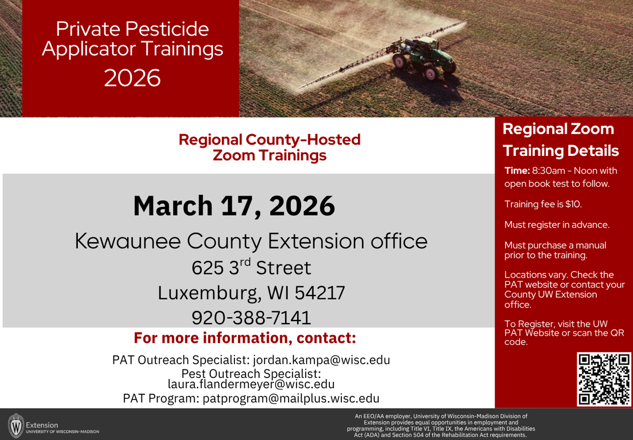 Private Pesticide Applicator Certification – Extension Door County